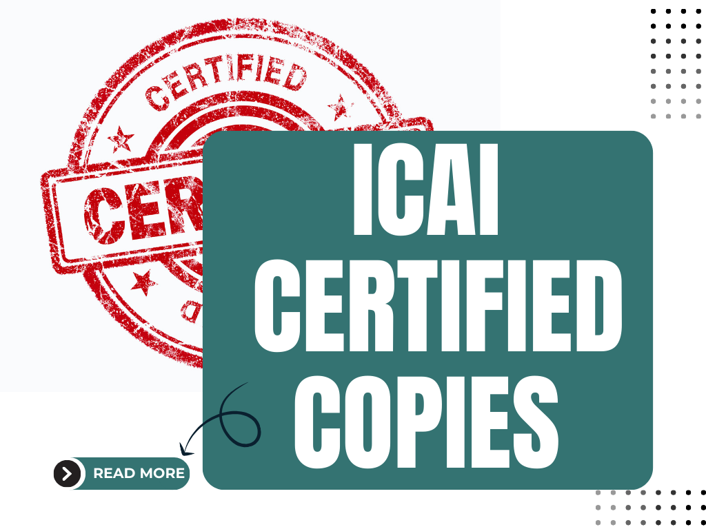 ICAI CERTIFIED COPIES